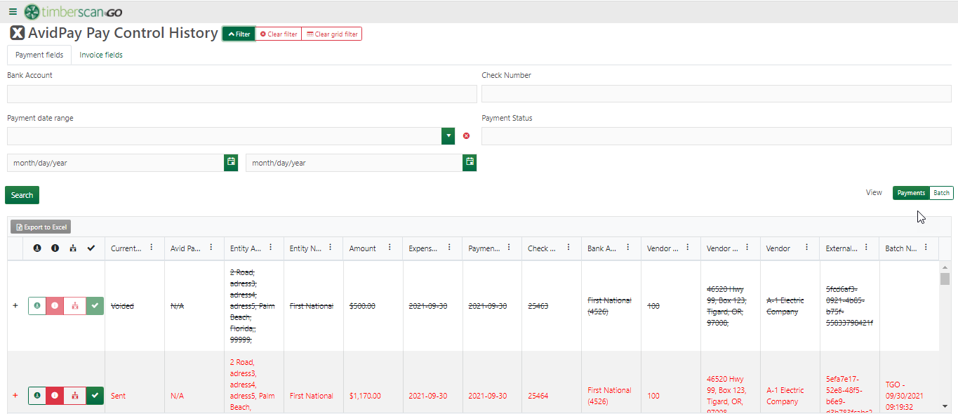 Topic: 2.10.5.2.3. AvidPay Payments Control